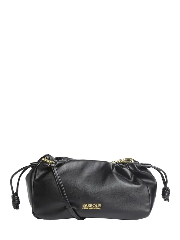Barbour Drawstringclosure Leather Bag - Black