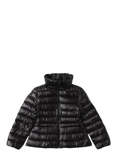 Moncler High Standcollar Shiny Quilted Down Jacket - Black