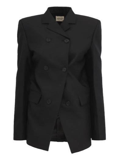 Khaite Longsleeve Cropped Blazer - Black