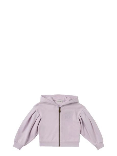 Moncler Embroidered Zip-up Cotton Hoodie - Pink