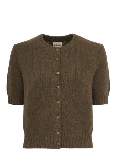 Khaite Short Sleeve Button Cardigan - Brown
