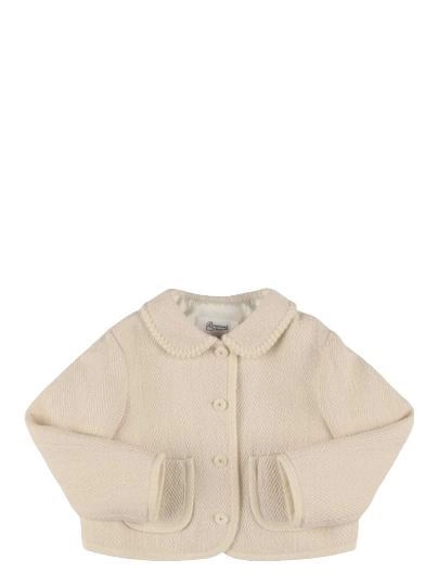 Bonpoint Wool Blend Knit Cardigan - Nude
