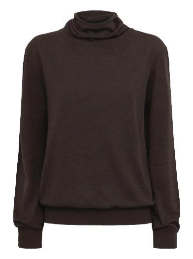 Khaite Turtleneck Longsleeve Knit Top - Black