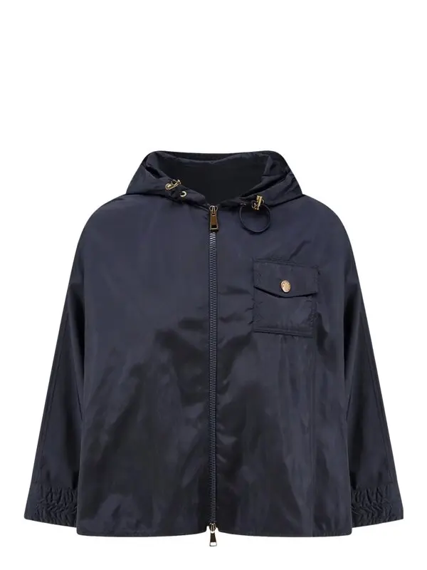 Moncler Hooded Cape - Blue