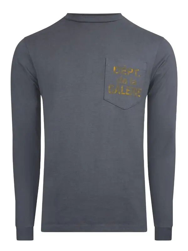 GALLERY DEPT. Pocket Graphicprint Longsleeve Tshirt - Gray