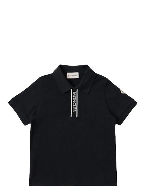 Moncler Logo-trimmed Cotton Piquet Polo Shirt - Black