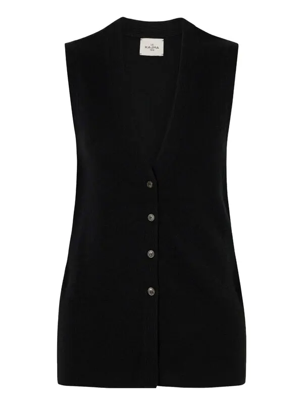 Le Kasha Soyo Organic Cashmere Fitted Cardigan - Black