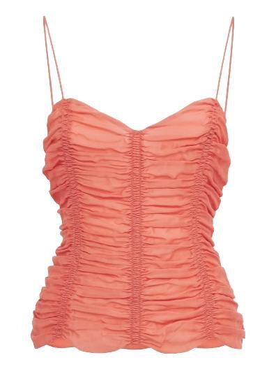 Khaite Vneck Thinstrap Camisole - Red