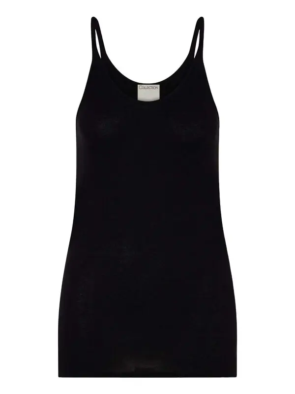 Calvin Klein Alicia Cotton-blend Jersey Tank Top - Black