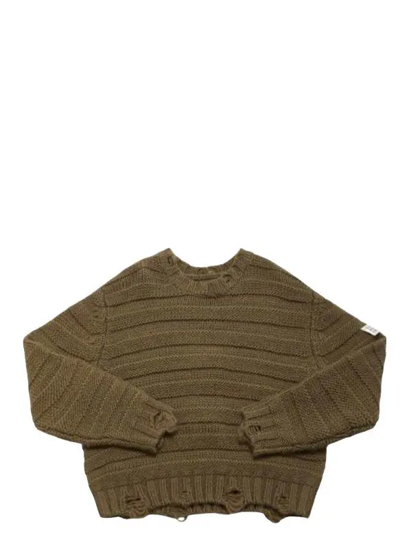 MAISON MARGIELA Wool Blend Knit Sweater - Brown