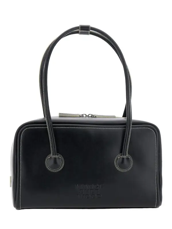 MARGESHERWOOD Structured Zip Shoulder Bag - Black