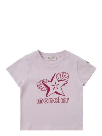 Moncler Logo Cotton T-shirt - Pink