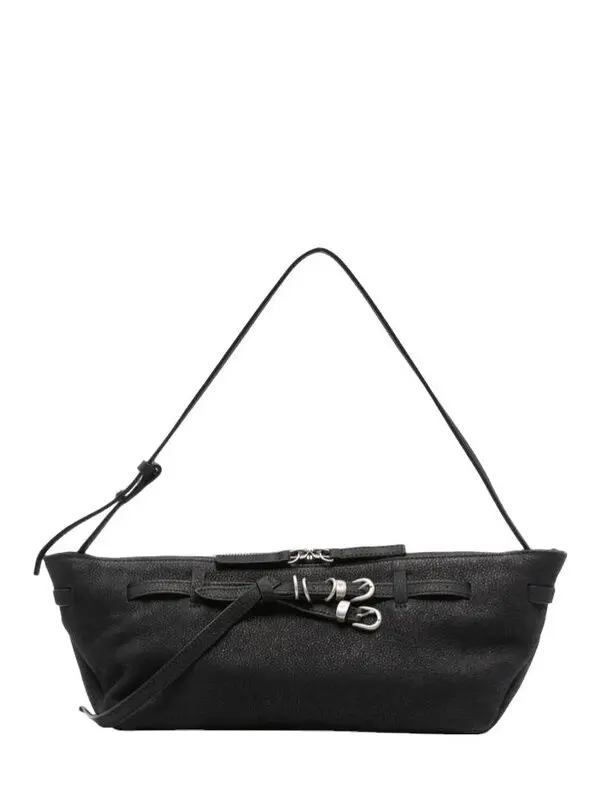 MARGESHERWOOD Lace-up Detail Shoulder Bag - Black