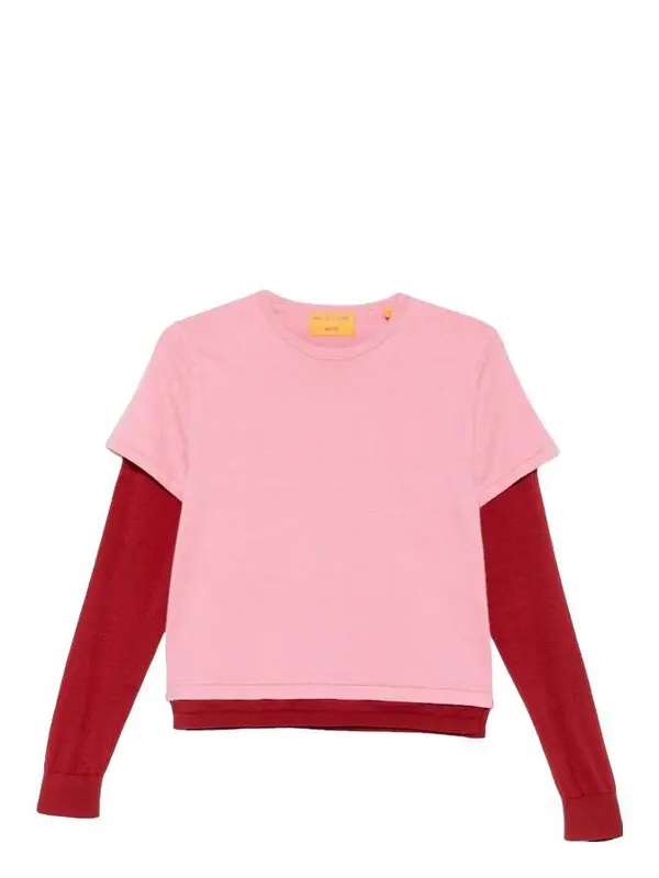 Guest In Residence Crew-neck Knit Top - Pink