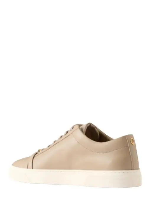 Jennifer Chamandi Embellished Leather Sneakers - Nude