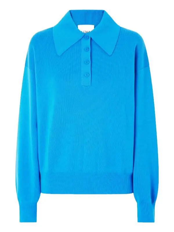 ALEMAIS Loosefit Wool Knit Sweater - Blue