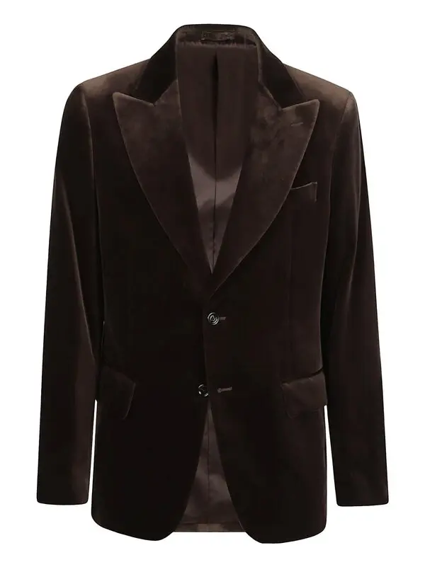 LARDINI Peak-lapel Blazer - Brown