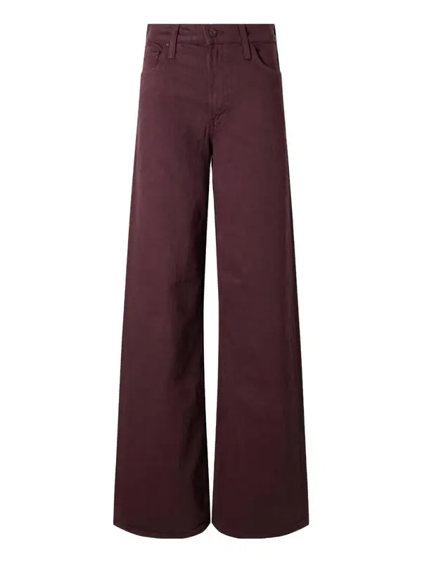 MOTHER High-waisted Wide-leg Pants - Red