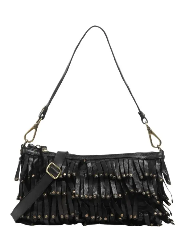 CAMPOMAGGI Tasseled Shoulder Bag - Black