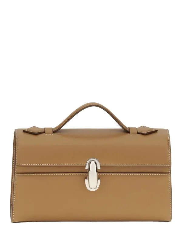 Savette Symmetry Top Handle Clutch Bag - Brown