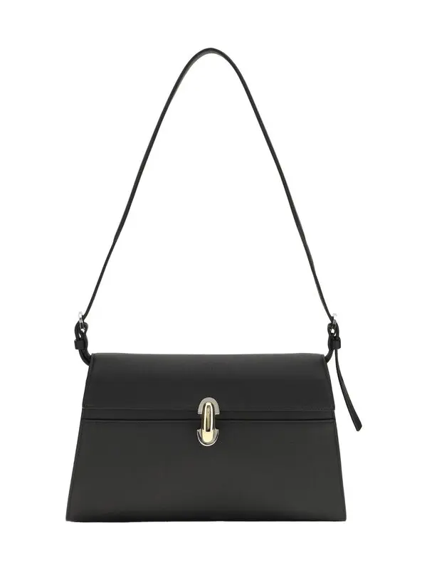 Savette Symmetry Foldover Top Shoulder Bag - Black