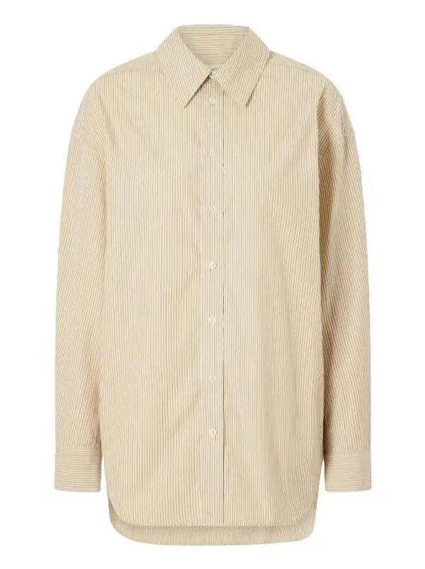 KALLMEYER Striped Cotton Shirt - Nude