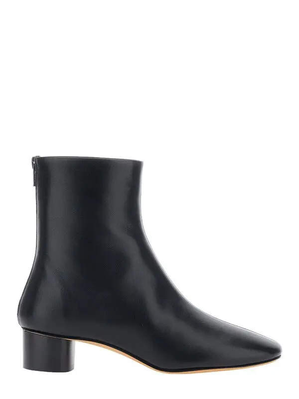 Le Monde Beryl Carole Block Heel Ankle Boots - Black