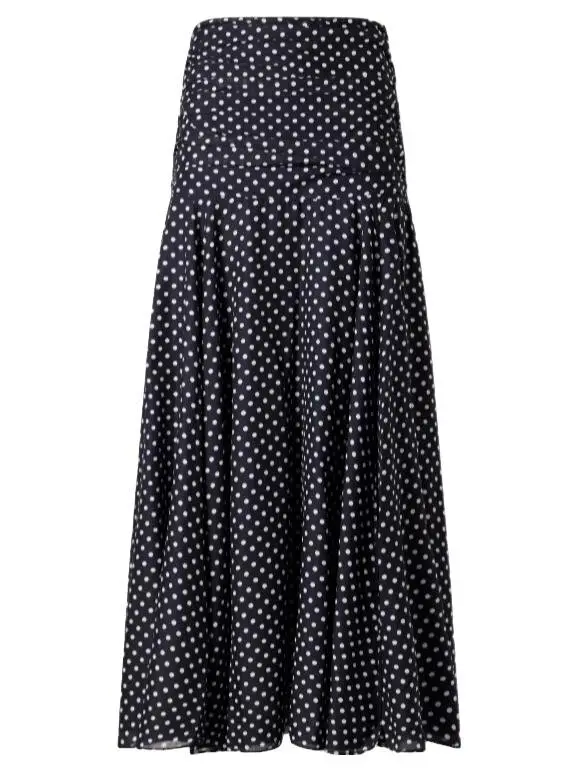 Charo Ruiz Ibiza Polka Dot Maxi Skirt - Black