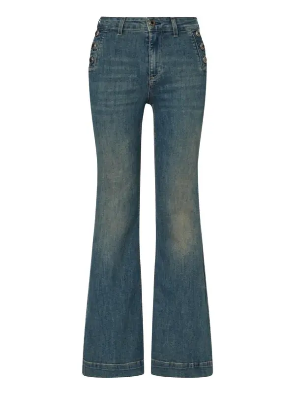 Liu Jo Button-detail Flared Jeans - Blue
