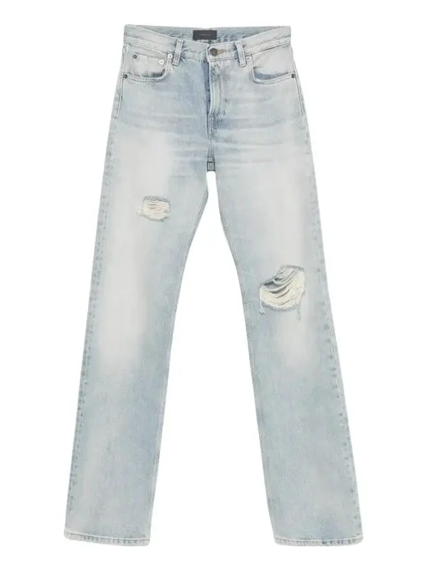HAIKURE Distressed Straight-leg Jeans - Mafa Blue
