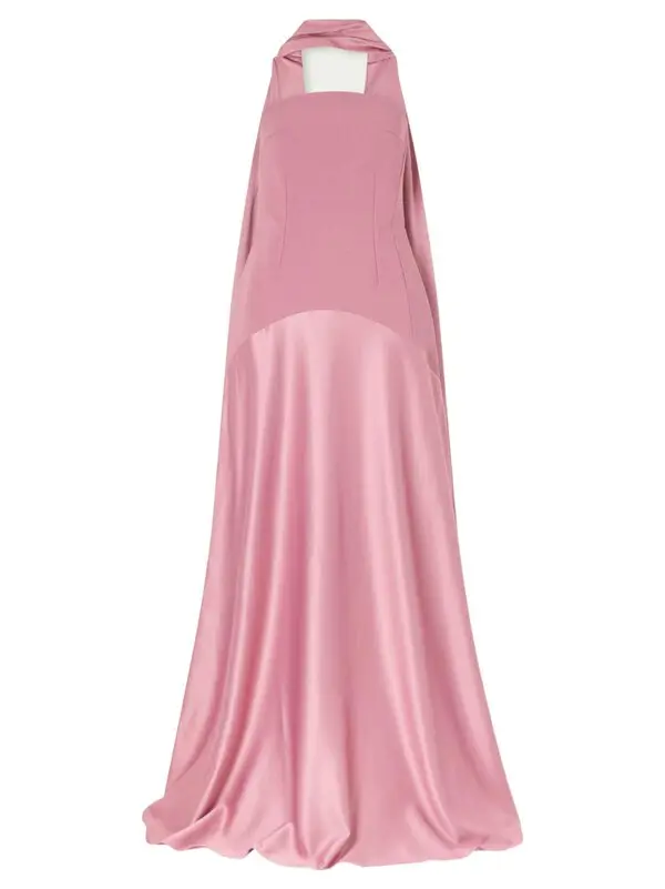 Solace Satin-trimmed Crepe Gown - Pink