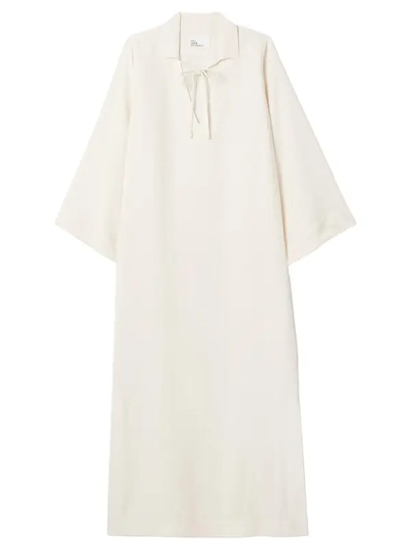 Lisa Marie Fernandez Beige Midi Dress - White