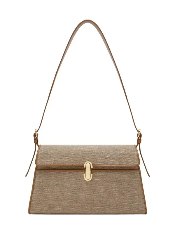 Savette Structured Shoulder Bag - Beige