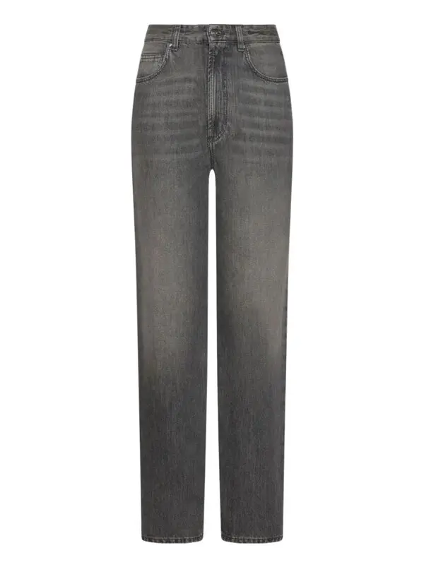Marella Belt-loop Denim Trousers - Black