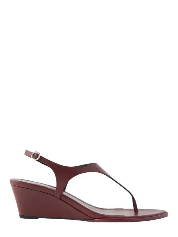 AeydĒ Roose Leather Thong Sandals - Red