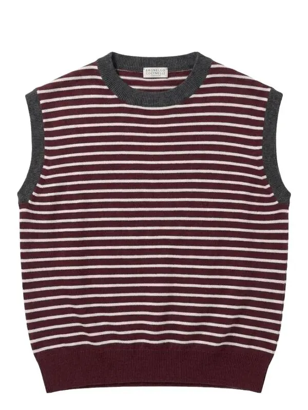 Brunello Cucinelli Striped Knit Vest - Multicolor