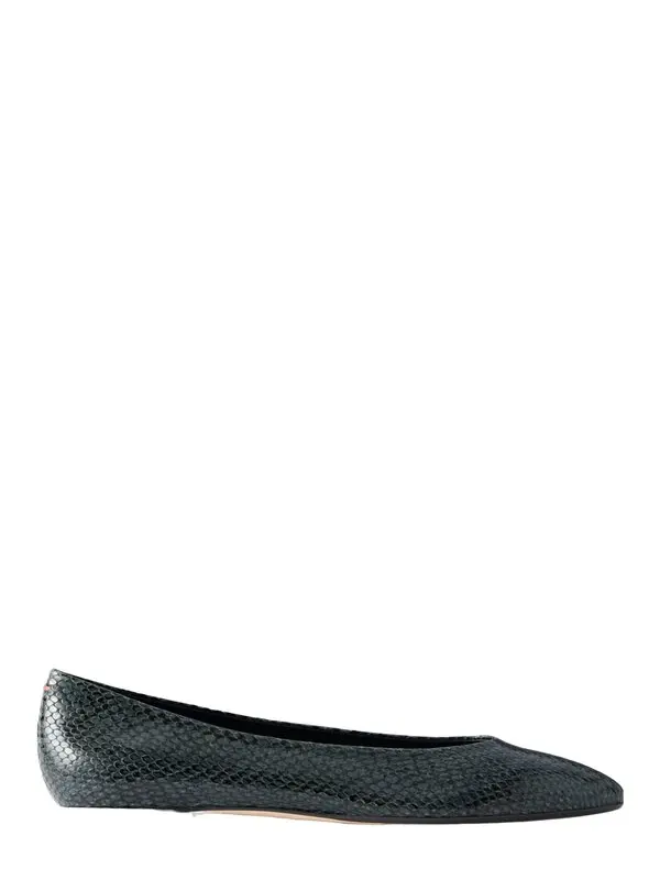 AeydĒ Opentoe Flat Shoes - Black