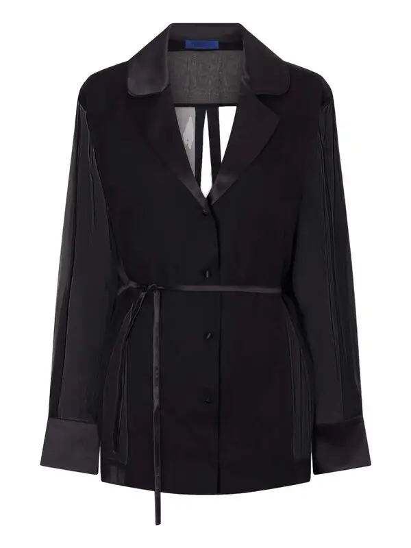 Sharon Wauchob Bretagne Belted Silk Jacket - Black