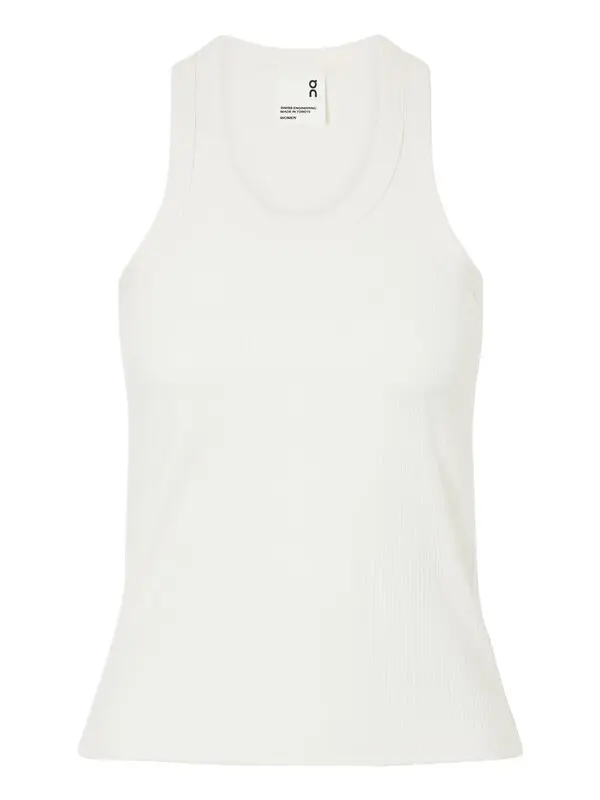 On Sleeveless Knit Tank Top - White