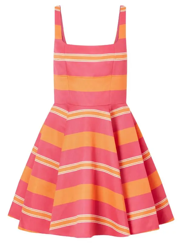 EMILIA WICKSTEAD Waist-cinched Flared-hem Dress - No