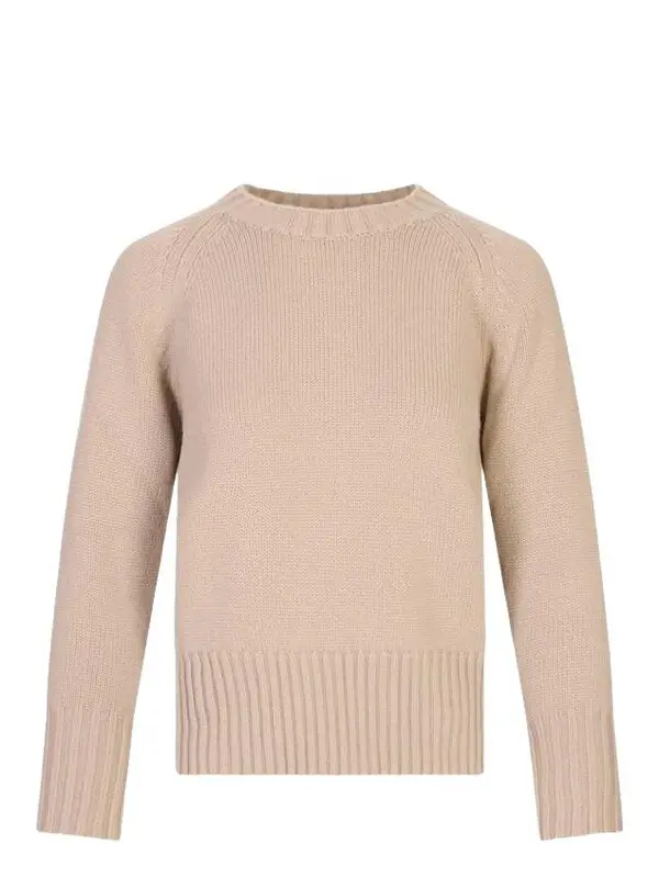 Fedeli Long-sleeved Crewneck Jumper - Desert