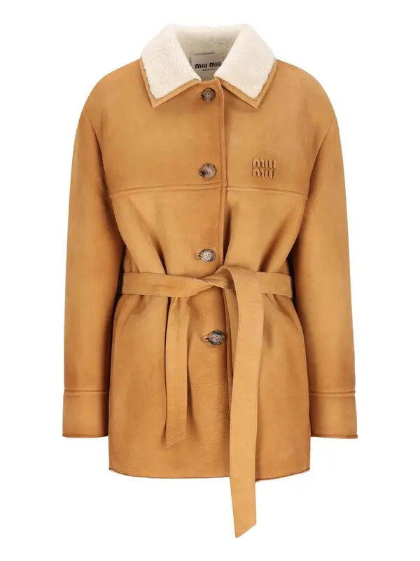 Miu Miu Long-sleeve Casual Jacket - Brown
