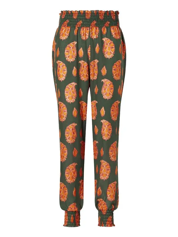 Johanna Ortiz Printed Relaxed Trousers - Black