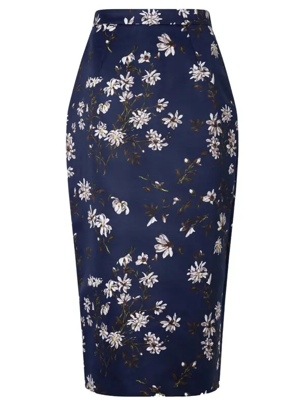 EMILIA WICKSTEAD Highwaisted Midi Dress - Blue