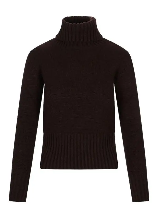 Fedeli Long-sleeved Turtleneck Jumper - Darkchocolate