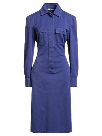 Max Mara Long Sleeve Shirt Dress - Blue