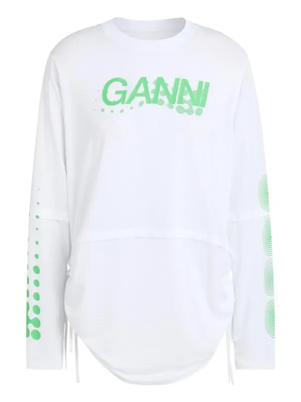 GANNI Printed T-shirt - White