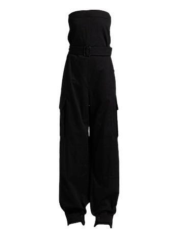 Saint Laurent Denim Sleeveless Jumpsuit - Black