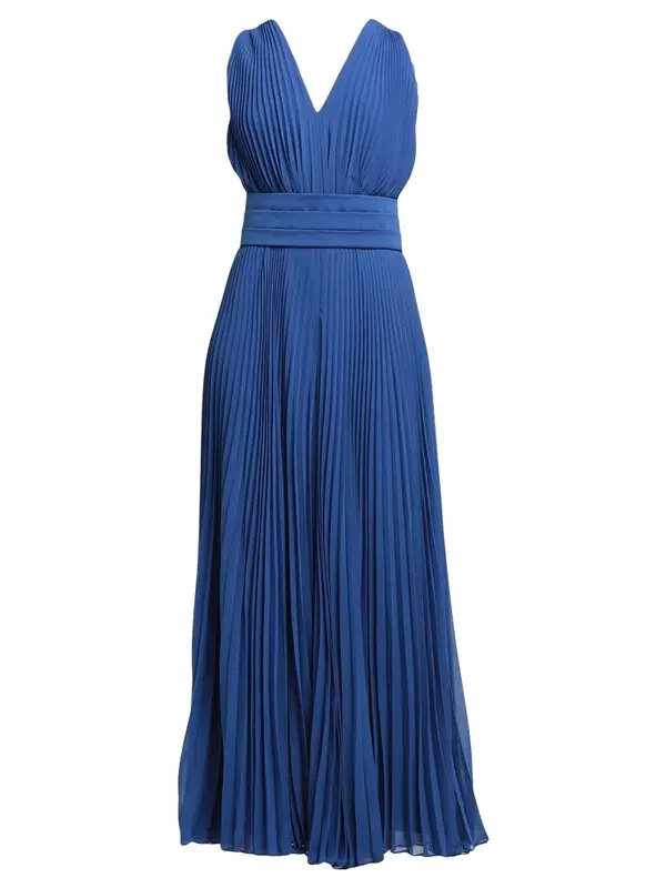 Max Mara Sleeveless V-neck Dress - Blue