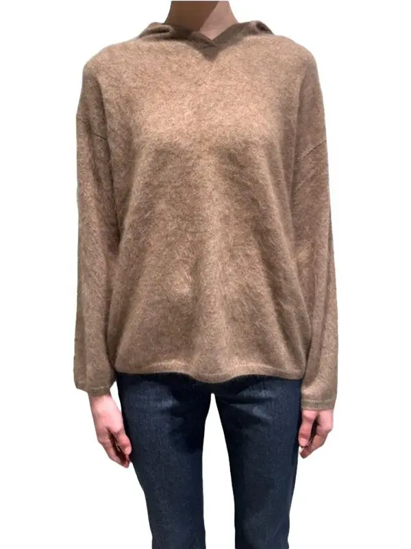 Max Mara Long-sleeved Hooded Knitwear - Brown